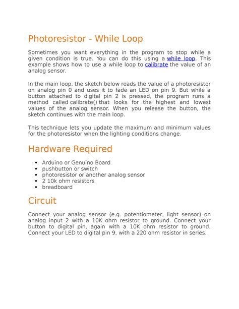 11c Photoresistor While Loop Interation Tips For Practice Coding Iot