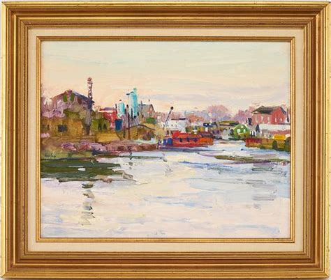Doug Higgins O B Harbor Scene Norwalk Sold At Auction On 28th January Case Antiques