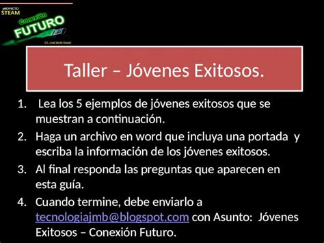 Pptx Jóvenes Exitosos Steam Conexión Futuro Dokumentips