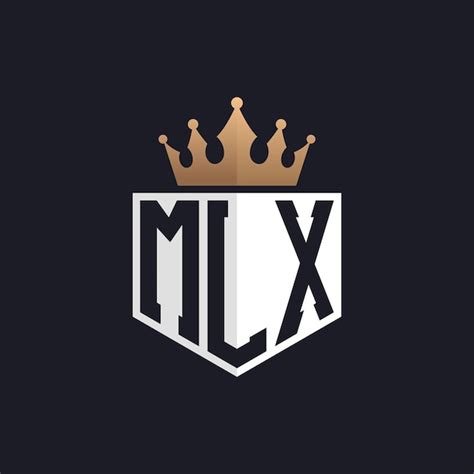 Premium Vector Luxury Mlx Logo With Crown Elegant Initials Mlx Letter