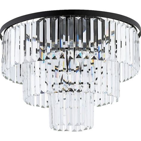 Plafon kryształowy glamour Cristal cm przezroczysty czarny Nowodvorski