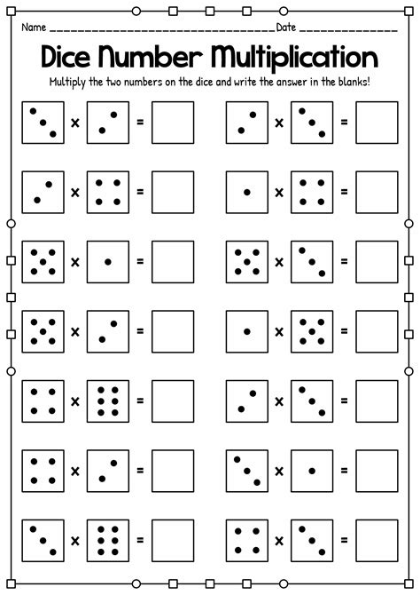 Dice Multiplication Game Worksheet At Thomas Reiser Blog