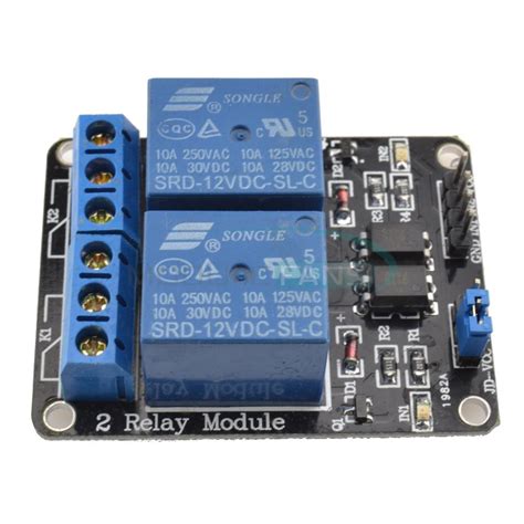 Купить 12v два 2 канальный релейный модуль с оптрона для ПОС Avr Dsp