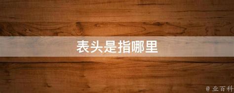 表头是指哪里 业百科