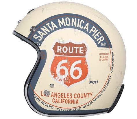 Route 66 Custom Motorcycle Helmet Custom Motorcycles Bobber Retro