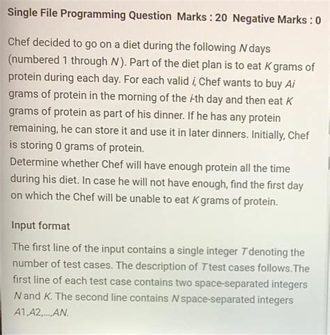 Solved Single File Programming Question Marks Negative Chegg