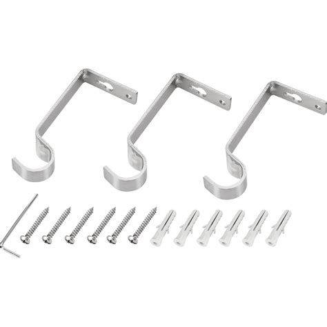 Sada záclonové tyče kartáčovaná stříbrná pr 16 19 mm x 120 210 cm