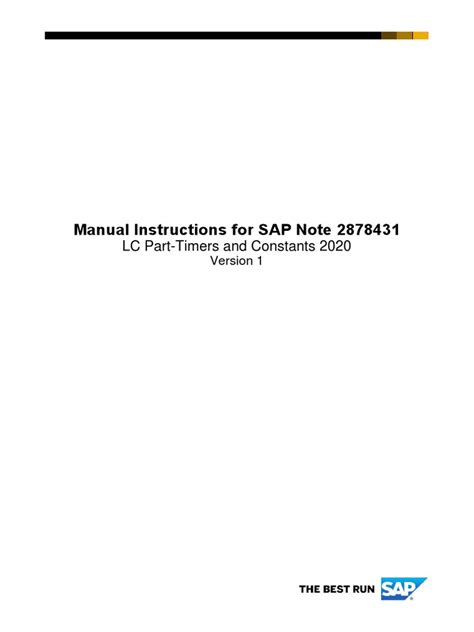 manual instructions for sap note 2878431 pdf computing business