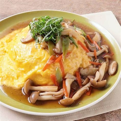 きのこあんかけの和風オムライス 作り方・レシピ クラシル レシピ 料理 レシピ レシピ オムライス 作り方