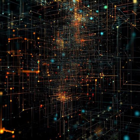 A Complex Algorithm Running On A Supercomputer Visualized Through A