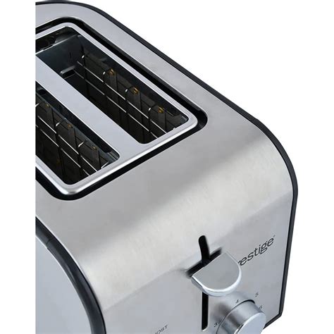 Prestige 2 Slice Stainless Steel Toaster Silver Evisu