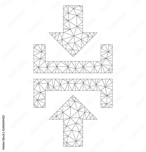 Mesh Vector Press Vertical Direction Icon On A White Background