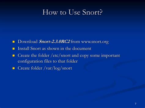 PPT SNORT PowerPoint Presentation Free Download ID