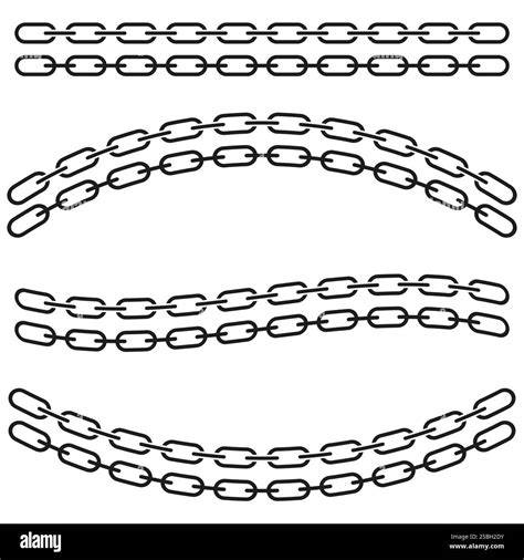 Chain Design Collection Interlocking Chain Links Simple Bold Pattern