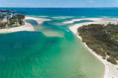 Image Of Aerial Image Of Tidal Bar Between Caloundra And Bribie Island Queensland Austockphoto