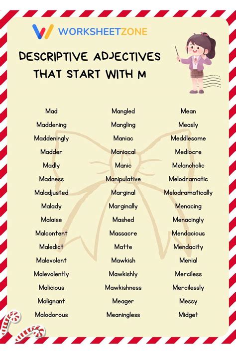 Adjective Words With M