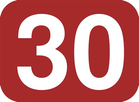 número 30 redondeado gráficos vectoriales gratis en pixabay
