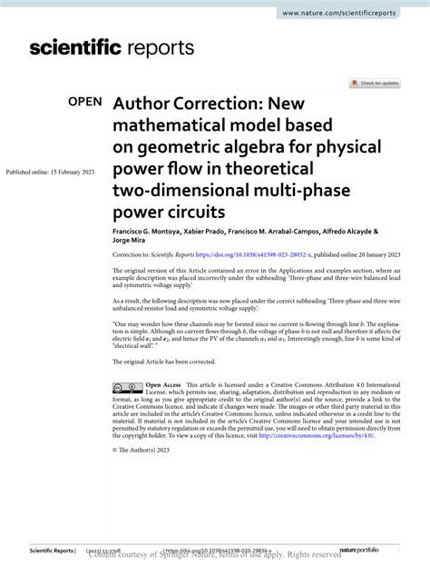 Pdf Author Correction New Mathematical Model Based On Geometric