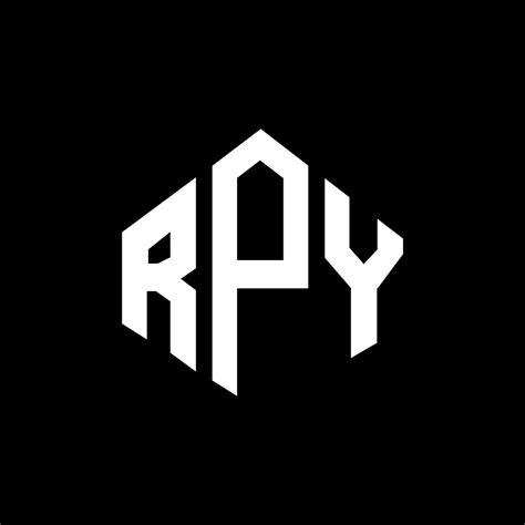 Diseño De Logotipo De Letra Rpy Con Forma De Polígono Diseño De Logotipo En Forma De Cubo Y