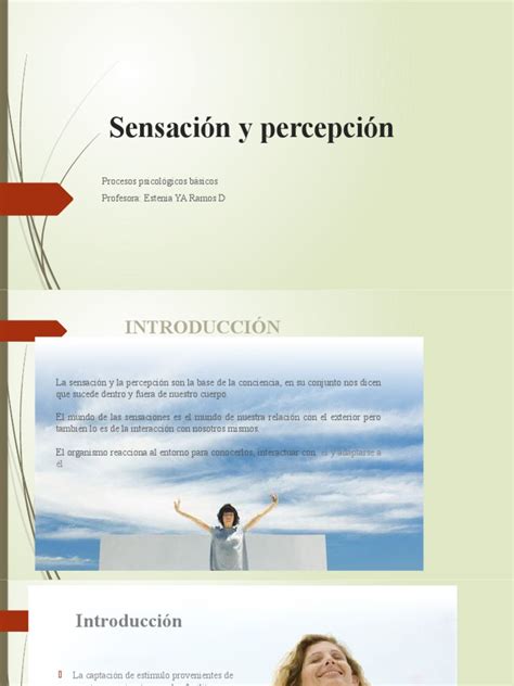 Modulo 3 Sensación Y Percepción Pdf Percepción Sentidos