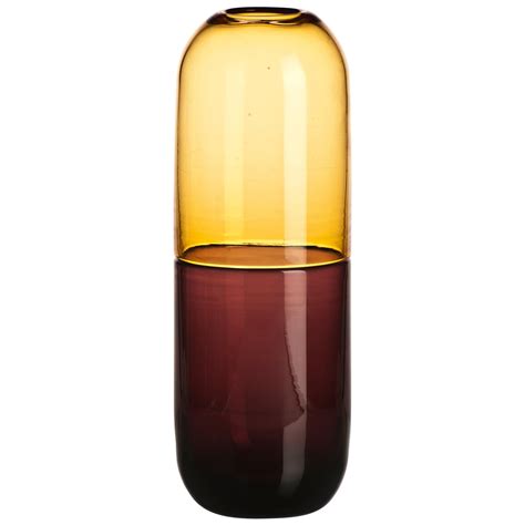 Venini Feniletilamina Happy Pills Vase In Black And Orange By Fabio