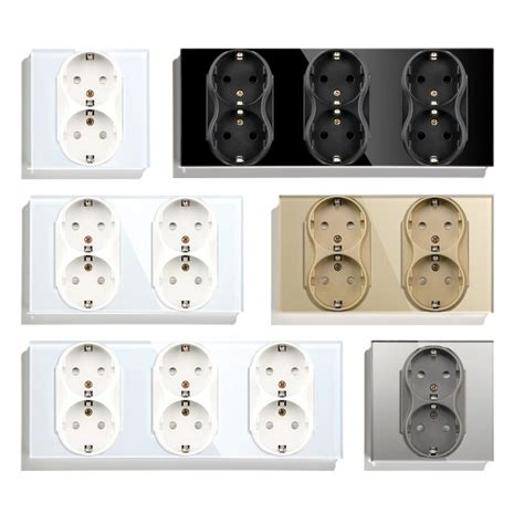 Mvava European Standard Luxury Electrical Power Outlets Crystal Glass