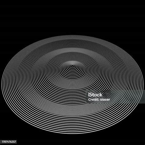 흑백의 동심원 패턴 곡선에 대한 스톡 벡터 아트 및 기타 이미지 곡선 균형 기하 도형 Istock