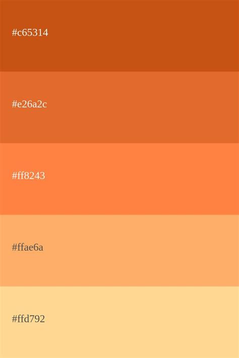 Color Mango Paletas De Color Naranja Paleta De Color Hexadecimal