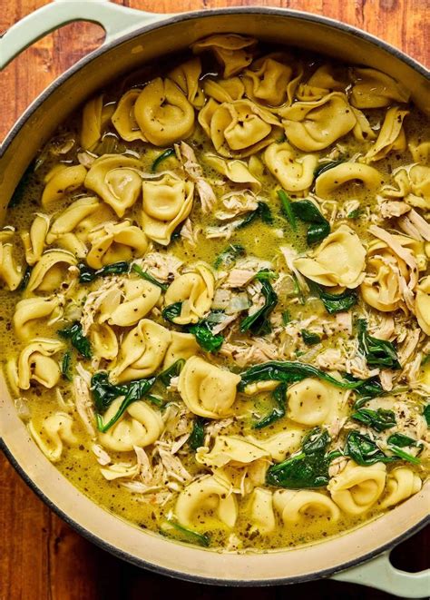 Pesto Chicken And Tortellini Soup Easy 15 Minute Recipe