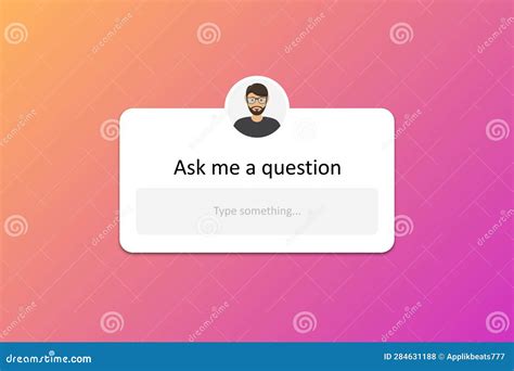Ask Me A Question Interface Frame In A Flat Design Stock Vector Illustration Of Design