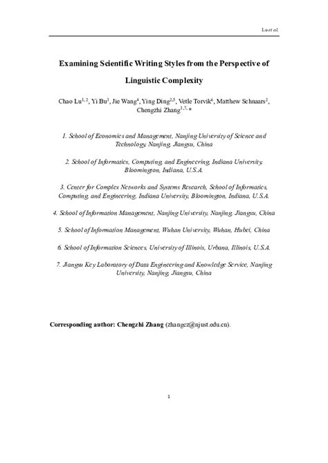 pdf examining scientific writing styles from the perspective of
