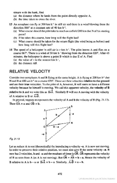 Relative Velocity O Level Docsity