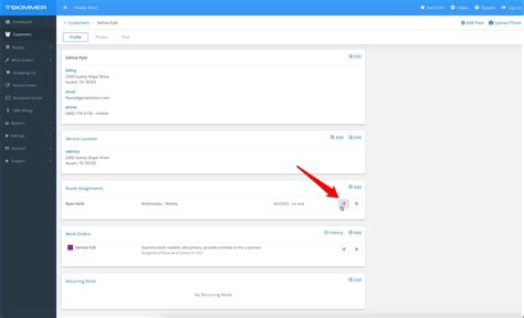 Add Edit Or Delete A Route Assignment From The Customer Profile Web