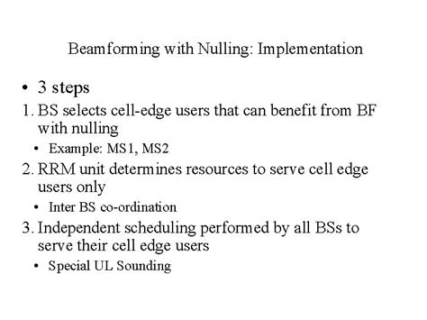 Beamforming For Interference Mitigation In Tdd System Ieee
