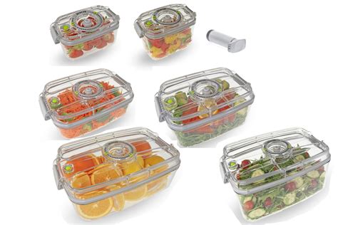 Lot De Boites Sous Vides Rectangulaires Avec Pompe Manuelle Litre Litre Litre