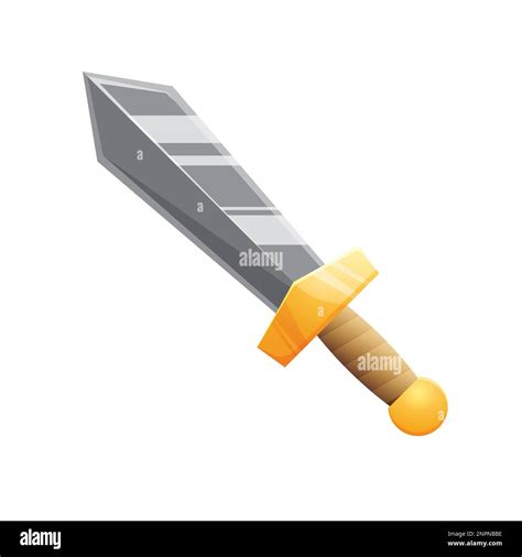 Game Ui Asset Gaming User Interface Sword Icon Vector Illustration