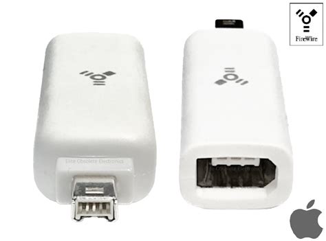 Original Apple Firewire 4 Pin Male To Firewire 6 Pin 400 Female Adap