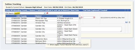 Student Tuition Tracking Screen Genesis Sis Support