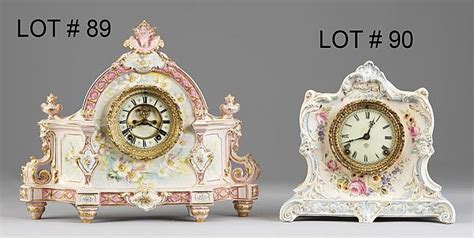 Ansonia Porcelain Shelf Clock La Lorne Model