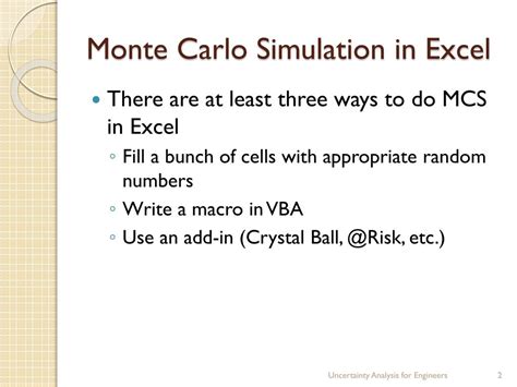 Ppt Monte Carlo Simulation In Excel Powerpoint Presentation Free