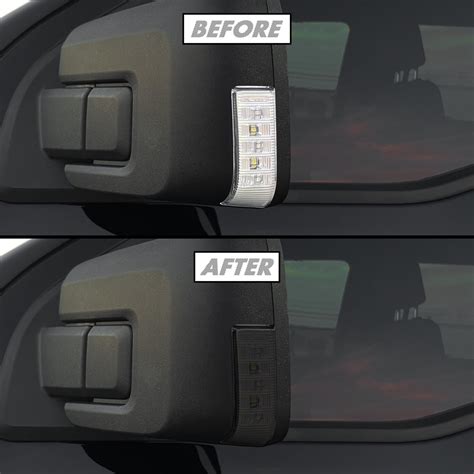 2021 2023 Ford F150 Mirror Turn Signal Precut Tint Overlays Slickmod