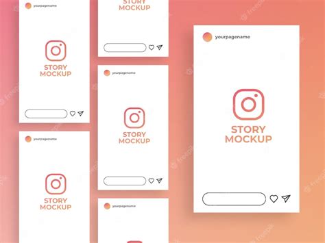 스토리 인스타그램 목업 프리미엄 Psd 파일