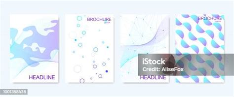 현대 벡터 템플릿 브로셔 커버 배너 전단지 연례 보고서에 대 한 전단 추상 미술 선과 점 들을 연결 하는 육각형으로 구성 웨이브