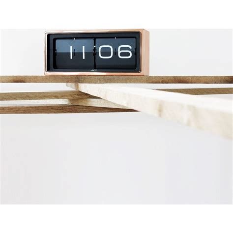 Leff Brick Copper Walldesk Clock Black Lt15301 Sportique