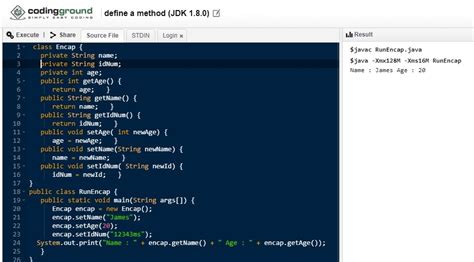 Encapsulation In Java Java Tutorial