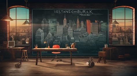 Premium Ai Image Chalkboard With Entrepreneurship Class Background