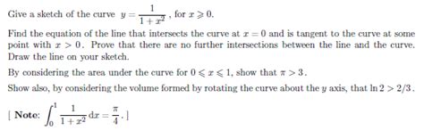Solved Give A Sketch Of The Curve Y Find The Equation Of The Chegg Com