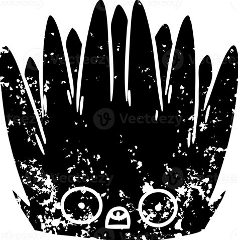 Cartoon Sea Anemone Distressed Icon 45440919 Png