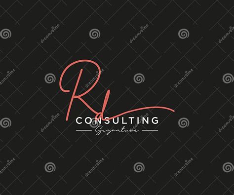 Initial Rd Signature Logo Collection Template Vector Hand Drawn
