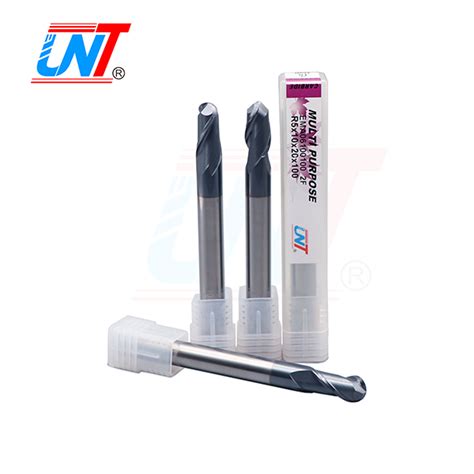 2 Flute Long Neck Ball Nose HRc55 Carbide Tools Guangdong UNT
